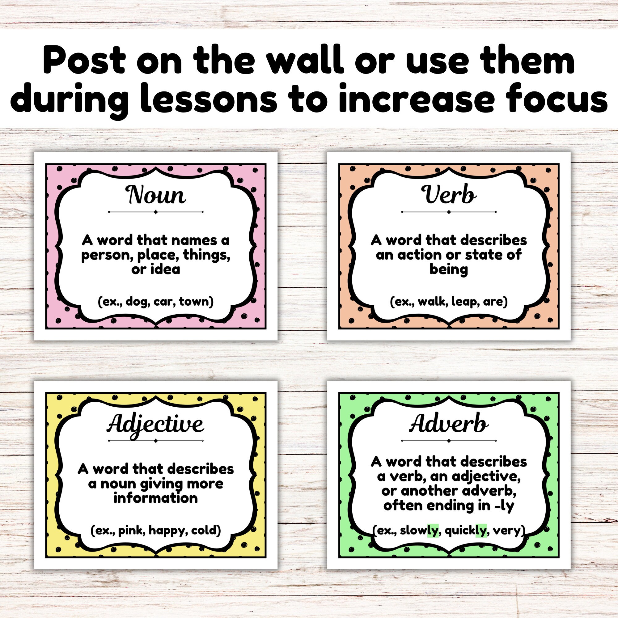 Grammar Posters Printable Set of 29 | Teaching Tools & Classroom Decor ...