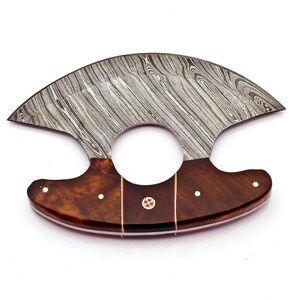 Personalized Custom Handmade Forged Ulu Knife Alaskan Chopper Rocker ...