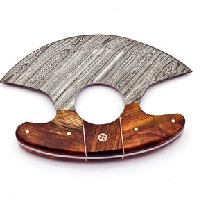 Personalized Custom Handmade Forged Ulu Knife Alaskan Chopper Rocker ...