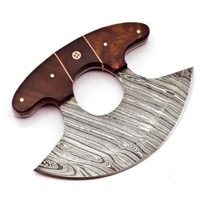 Personalized Custom Handmade Forged Ulu Knife Alaskan Chopper Rocker ...