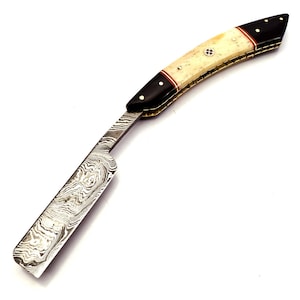 Personalized Custom Damascus Steel Razor Handmade Cut Throat Barber ...