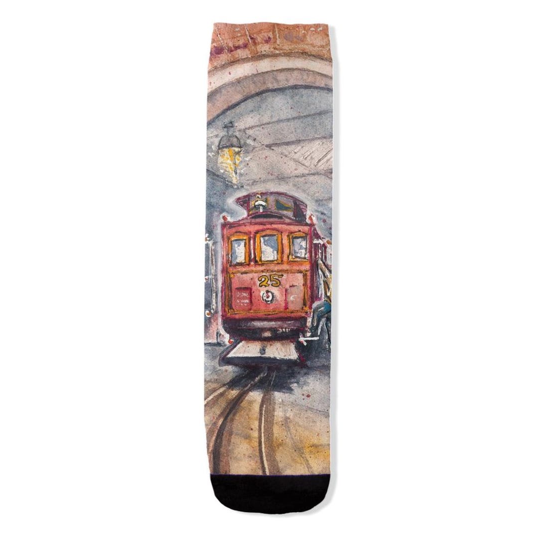 San Francisco Cable Car Socks: Unisize. Men's Birthday, Father's Day ...