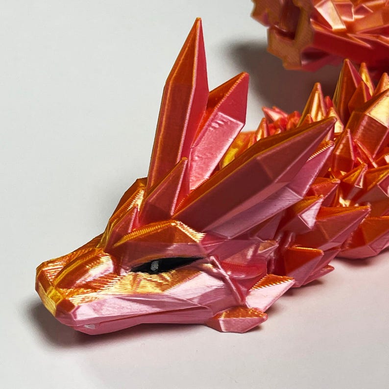 Crystal Winged Dragon | 3D Printed | Articulated Model - Etsy