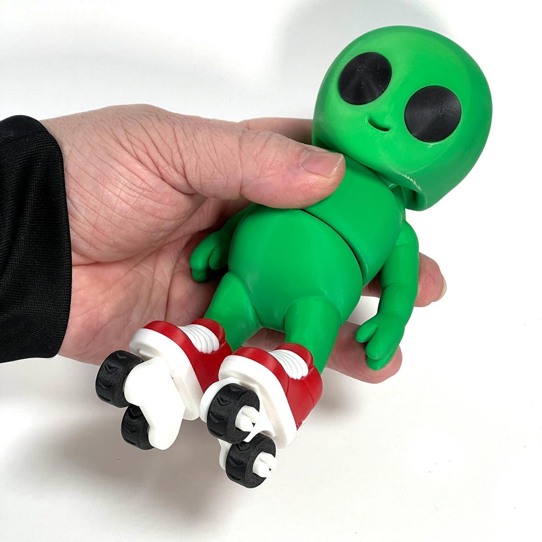 Alien on Roller Skates Fidget Toy - Etsy