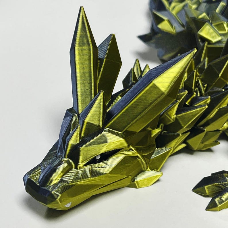 Crystal Winged Dragon | 3D Printed | Articulated Model - Etsy