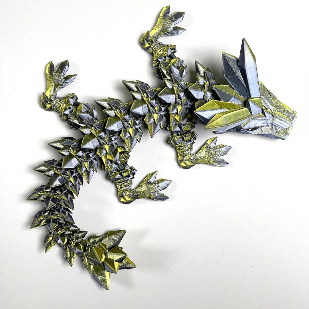 Crystal Baby Dragon | 3D Printed | Articulated Model - Etsy