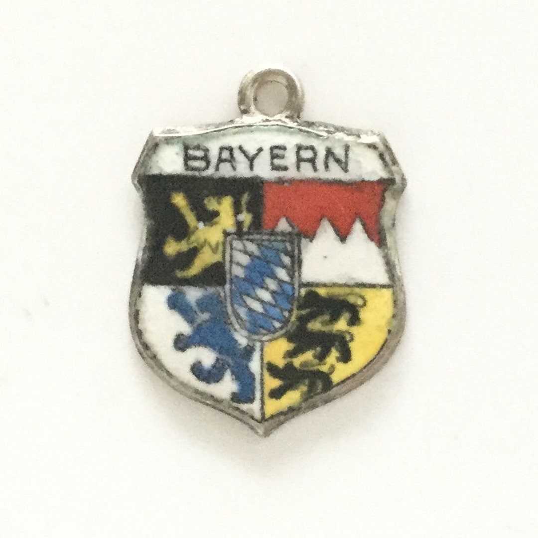 Bayern Bavaria Germany - Vintage Enamel Souvenir Travel Shield Crest ...