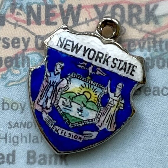 New York State Seal Solid Brass Vintage Belt Buckle W… - Gem