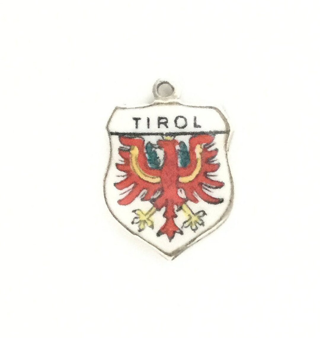 Tirol Austria - Vintage Enamel Souvenir Travel Shield Bracelet Charm ...