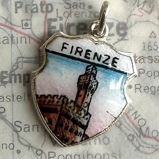 Italy - Firenze - Florence Vintage Enamel Souvenir Travel Shield ...