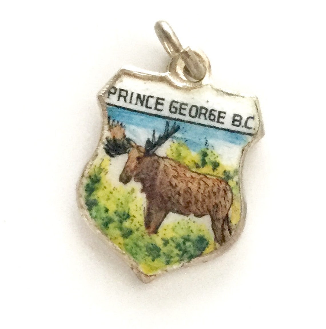 Moose Vintage Silver Enamel Prince George Canada - Etsy