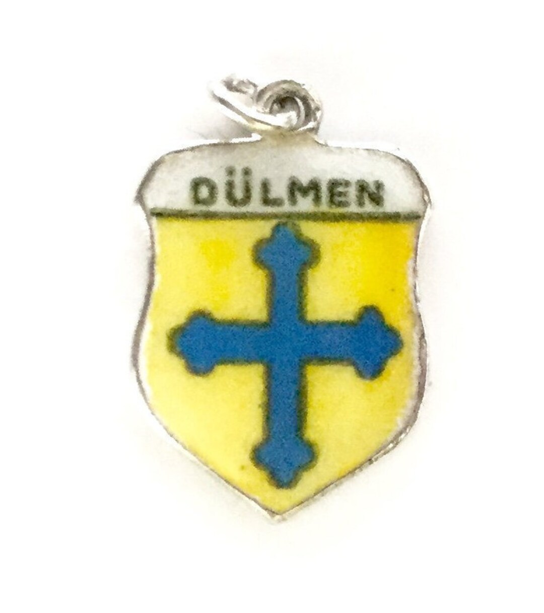 Dulmen Germany - Vintage Enamel Souvenir Travel Shield Bracelet Charm ...