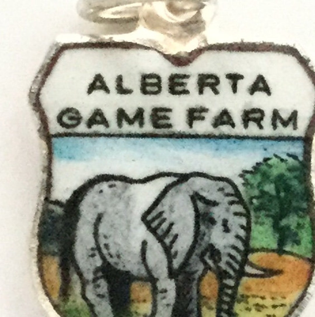 Alberta Game Farm Elephant Canada - Vintage Enamel Souvenir Travel ...