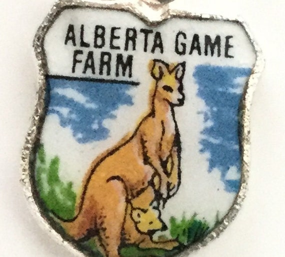 Alberta Game Farm Kangaroo Canada vintage Enamel Souvenir | Etsy