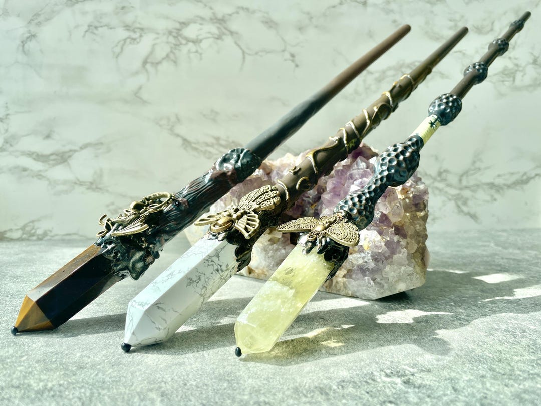 Custom Magic Wand, Handmade Crystal Wands, Natural Crystal Magic ...