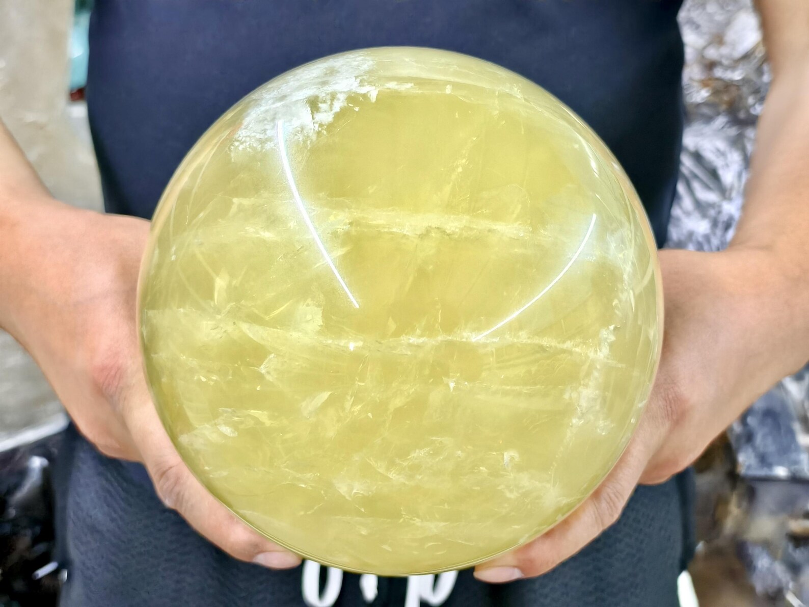 Premium Citrine Crystal Spheres, Yellow Quartz Ball, Abundance Stone ...