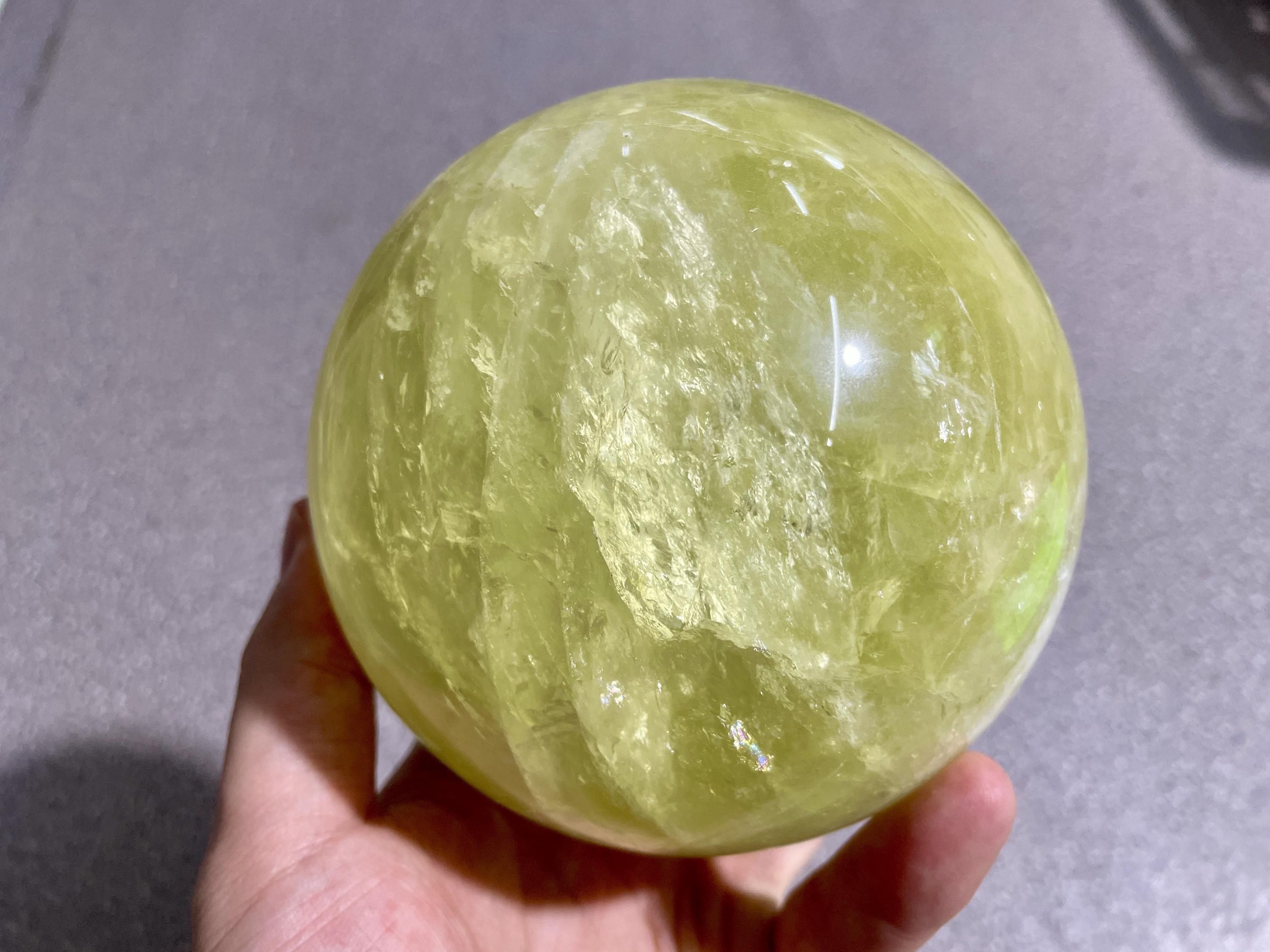 Premium Citrine Crystal Spheres, Yellow Quartz Ball, Abundance Stone ...