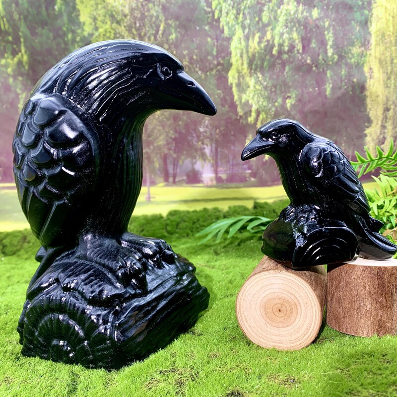 Raven Sculpture - Etsy