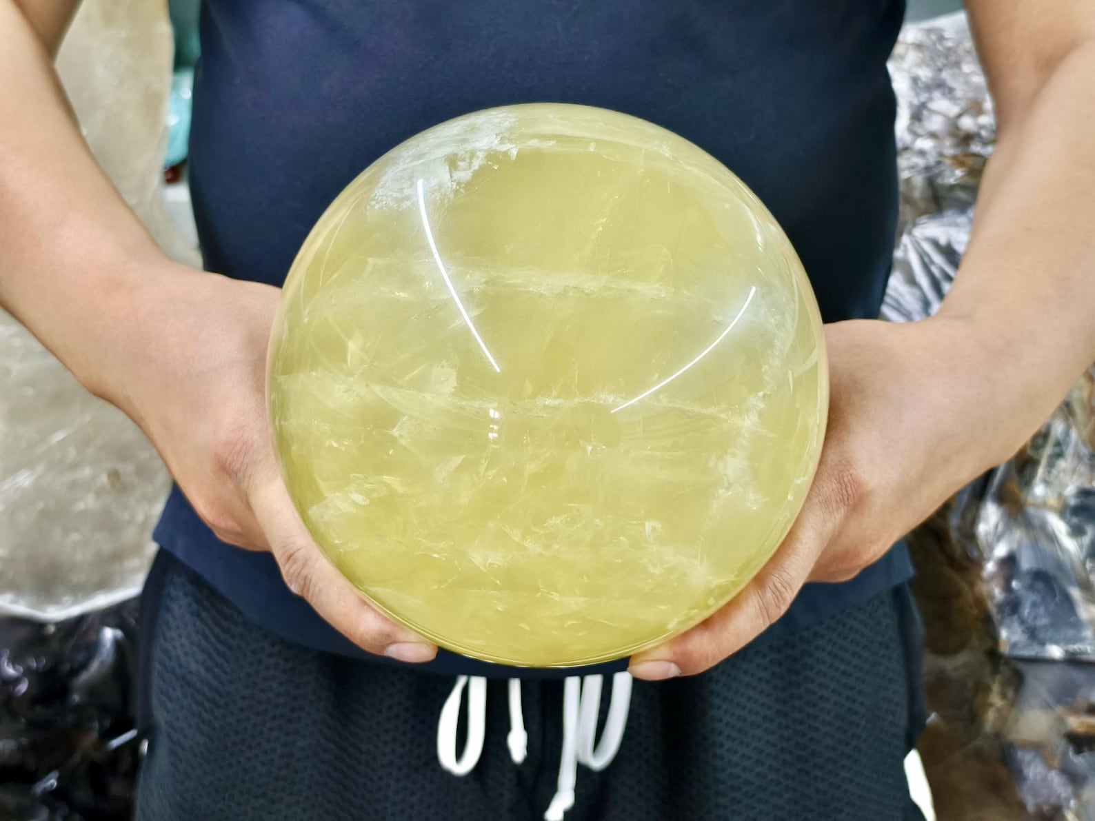 Premium Citrine Crystal Spheres, Yellow Quartz Ball, Abundance Stone ...