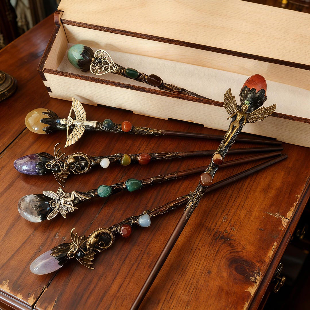 Custom Crystal Magic Wands, Handmade Crystal Wands, Quartz Magic ...