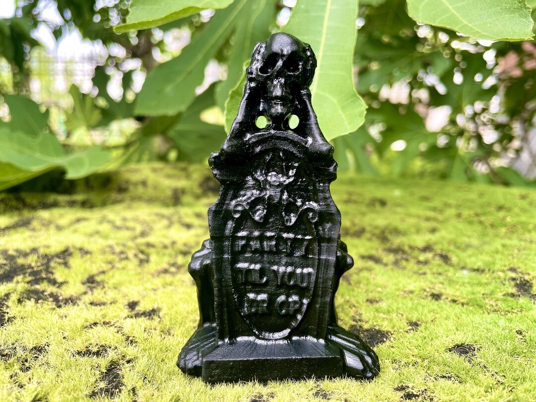 Obsidian Gothic Vintage Miniature Tombstone Decoration, Handcrafted ...