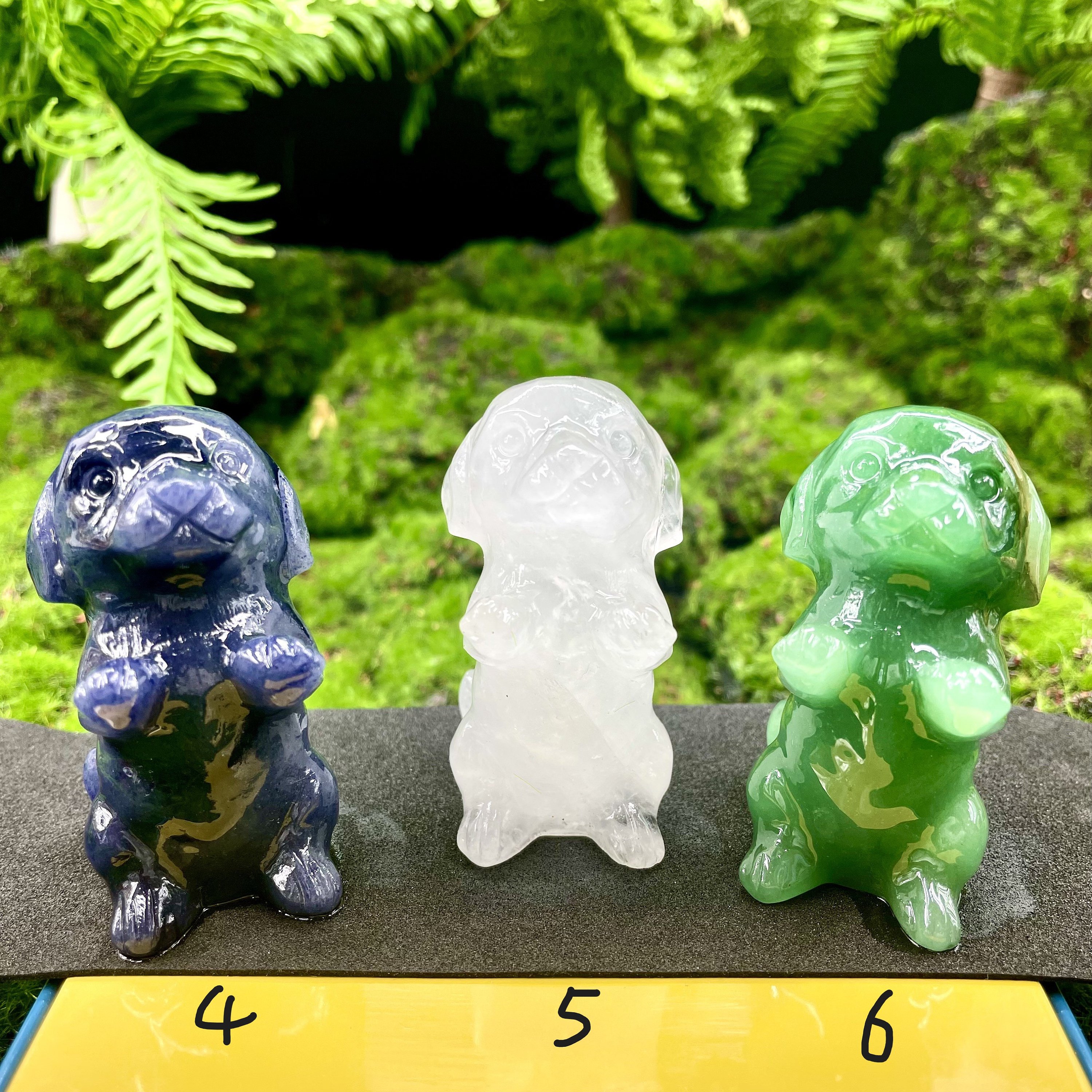 2.3'' Natural Crystal Dogs, Hand Carved Puppy Sculptures, Crystal ...