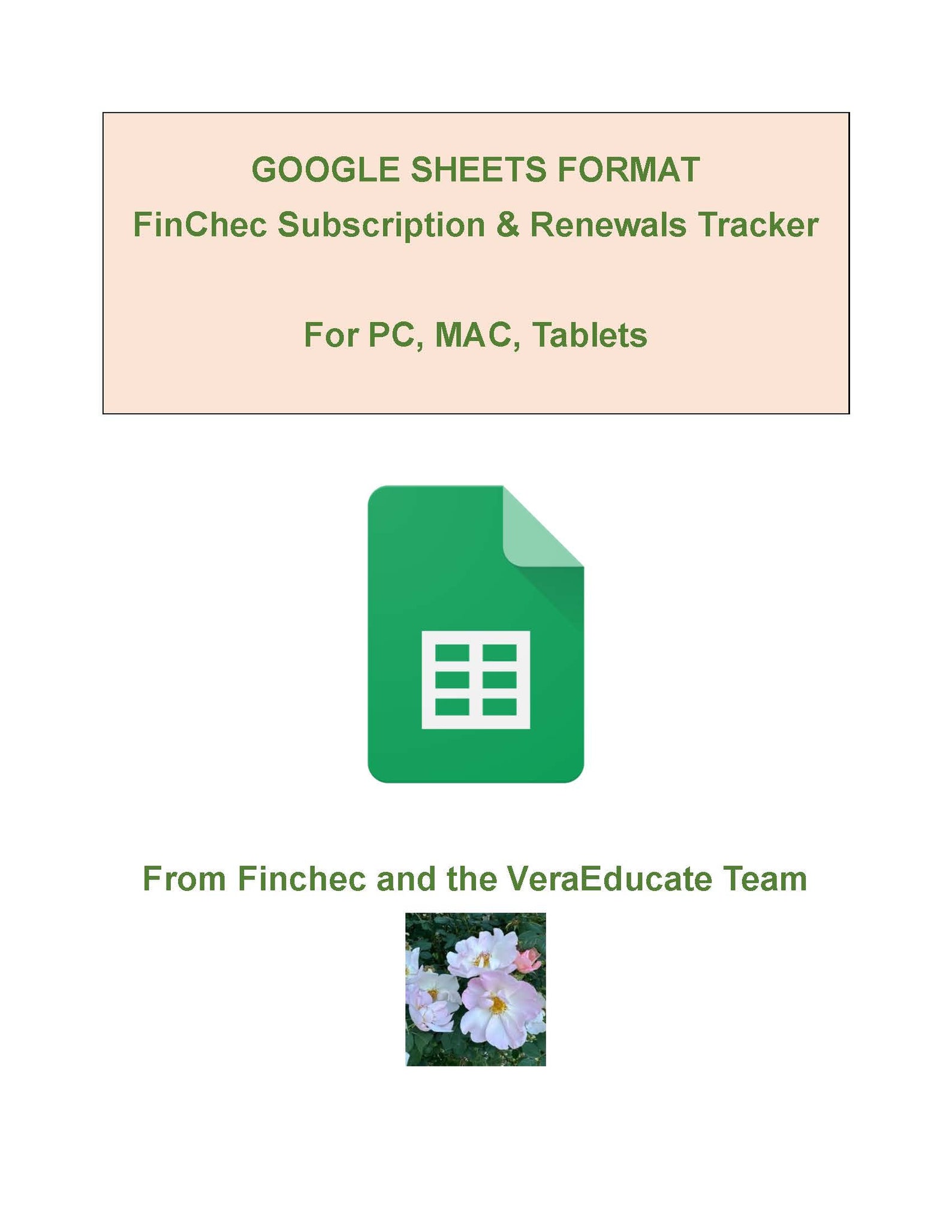 Subscription and Renewals Tracker (for Google Sheets) - Etsy