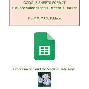 Subscription and Renewals Tracker (for Google Sheets) - Etsy