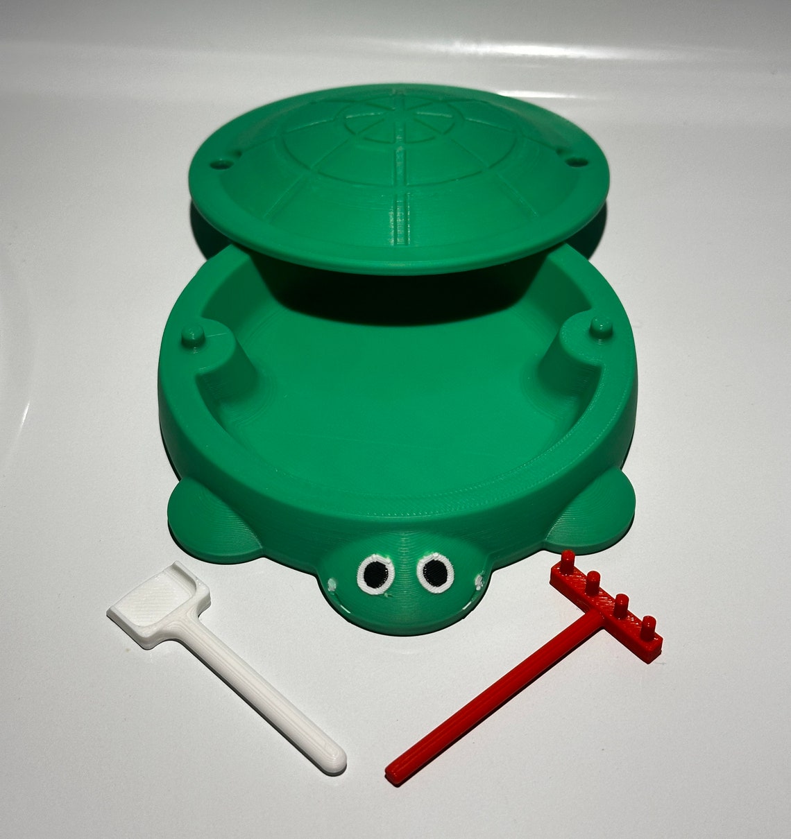 Cute Sand Box Turtle & Mini Rake, Zen Garden, Sensory Toy, Green ...