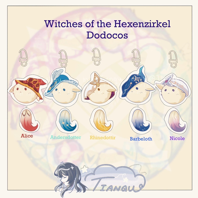 Witches of the Hexenzirkel Dodoco Keychains/phone Charms - Etsy