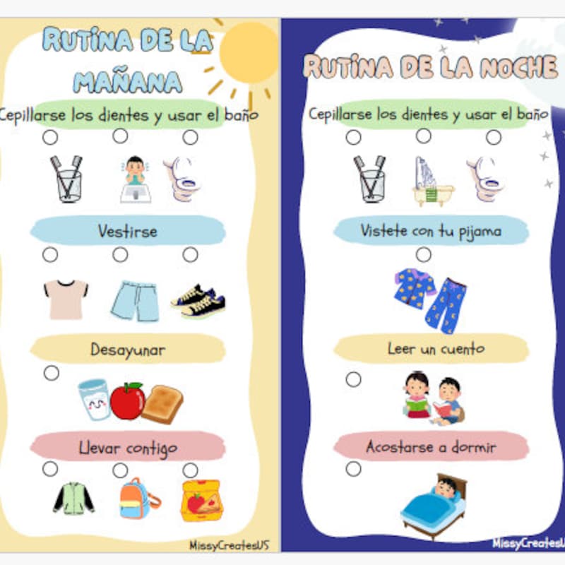 Routine Chart for Kids - Etsy