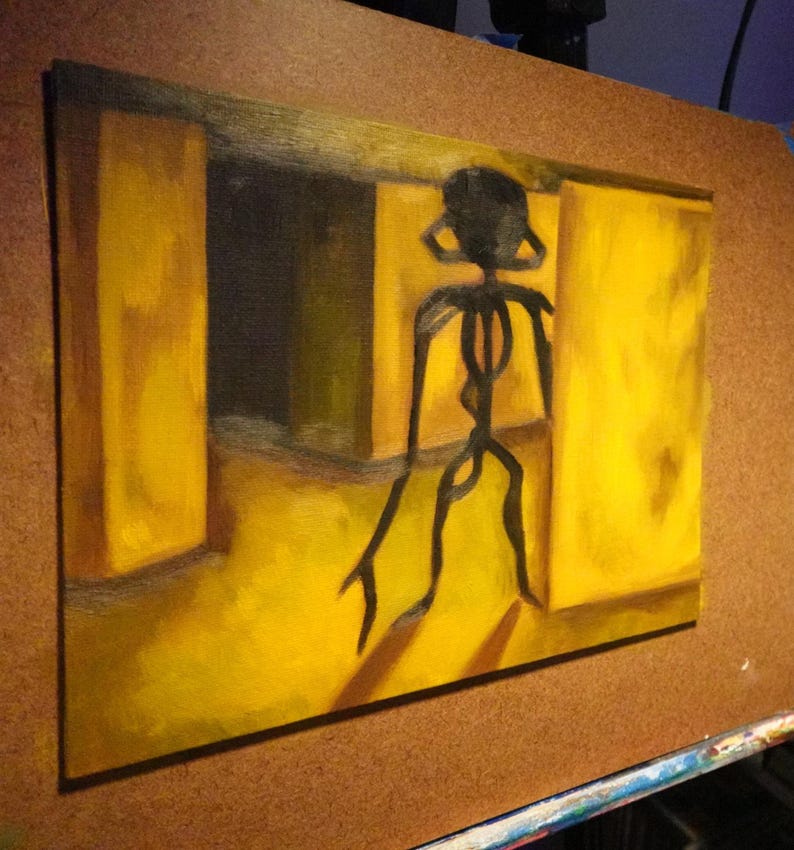 Backrooms Oil Painting: Liminal Space, Horror, Wall Art, Gift for ...