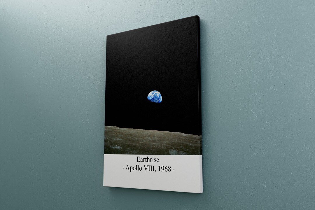 Earthrise From Apollo 8 Canvas Poster, Earth Photo, Earthrise Print ...