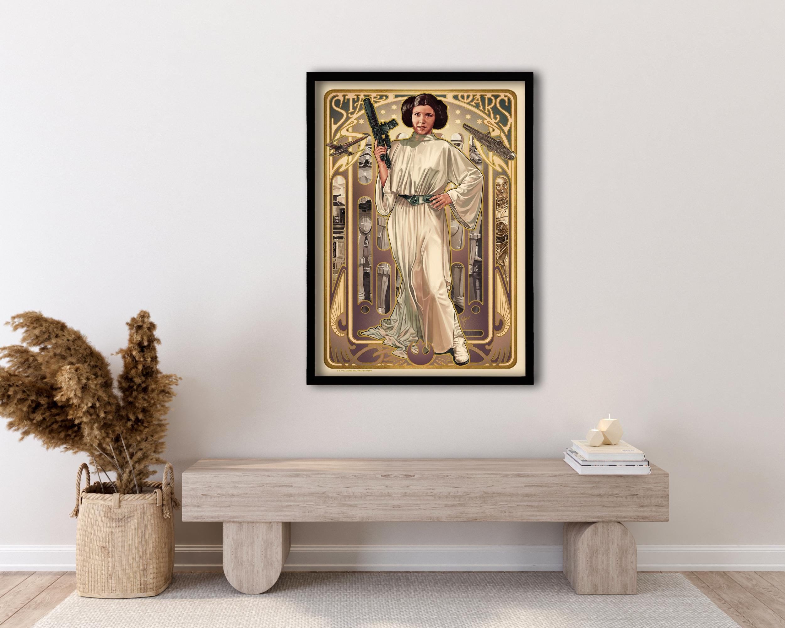 Framed Princess Leia Poster, Star Wars Leia Poster, Star Wars Fan Gift ...