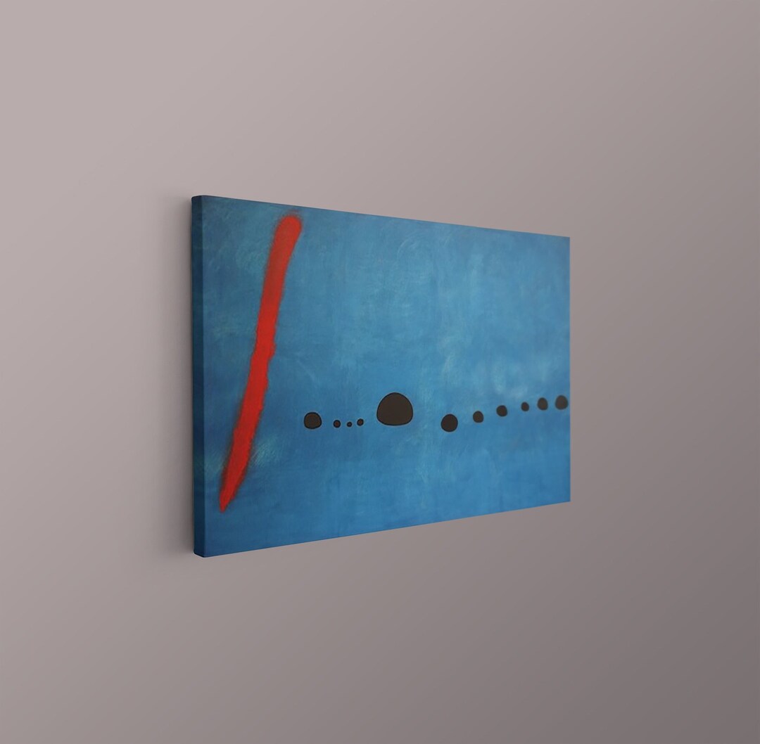Blue II Canvas Art, Joan Miro Canvas, Bleu 2 Wall Decor, Vintage Canvas ...