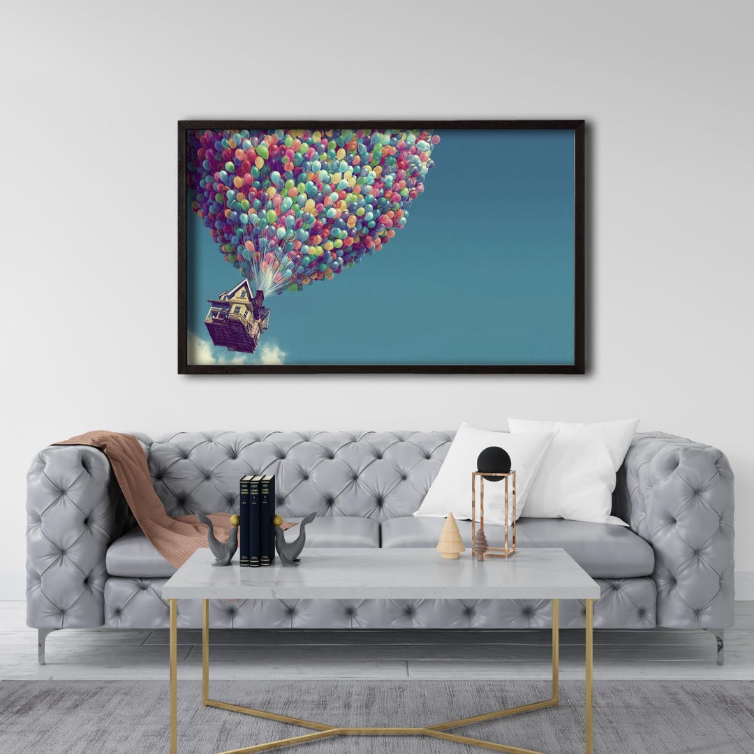 Framed up Pixar Canvas, up Movie Pixar Wall Art, up Pixar Canvas, up ...