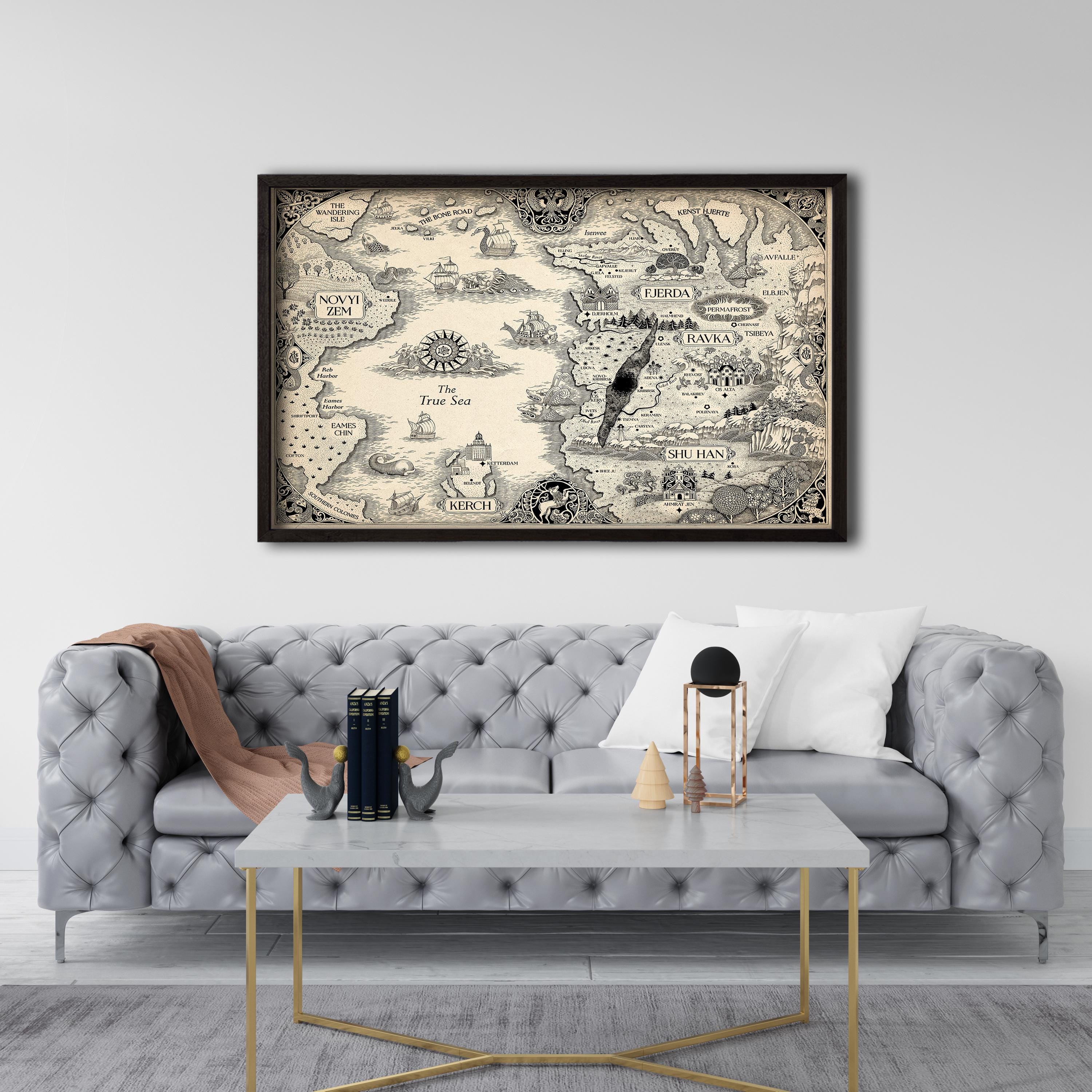 The Grishaverse Map Canvas, Grisha Trilogy Map, Shadow and Bone, Six of ...