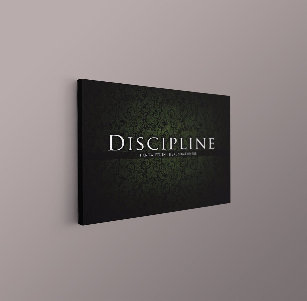 DISCIPLINE Quote Canvas Poster, Definition Wall Art Entrepreneur ...