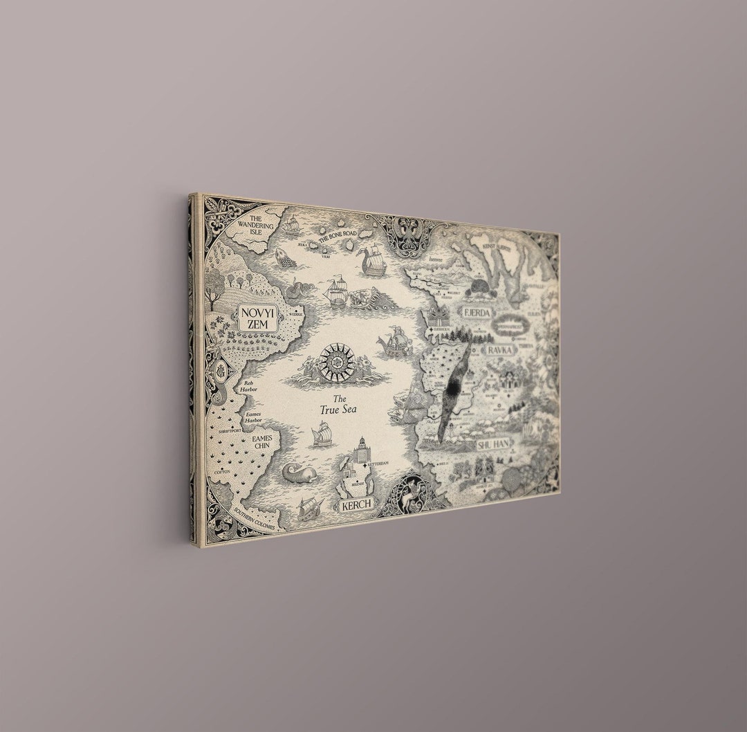 The Grishaverse Map Canvas, Grisha Trilogy Map, Shadow and Bone, Six of ...