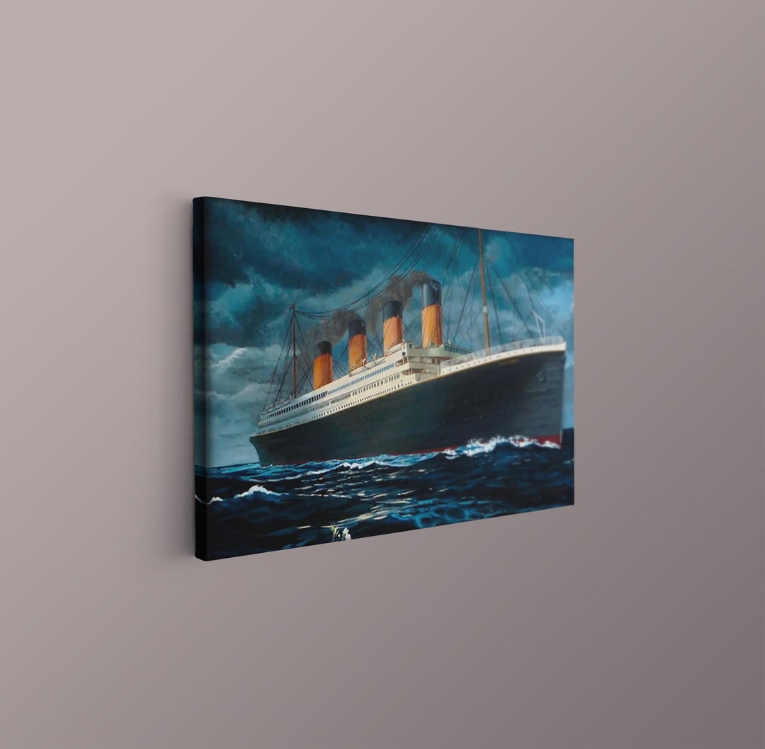 Titanic Canvas Poster, Titanic Ship, Titanic Ship Wall Decor, Ship ...