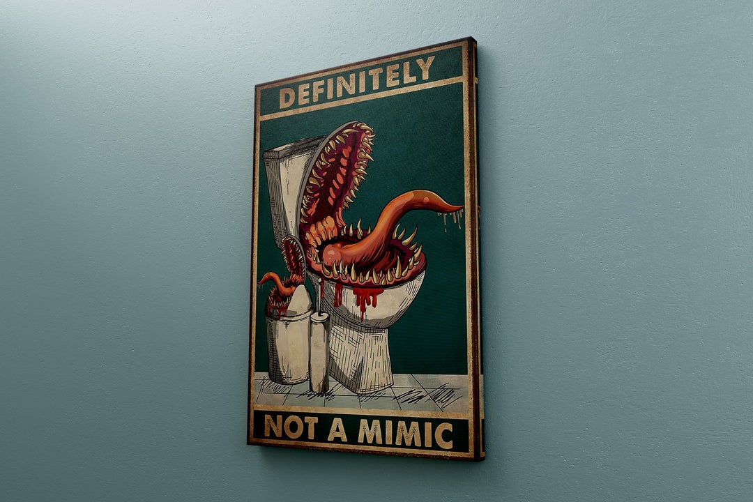 Definitely Not A Mimic Canvas Poster, Wall Art Poster, DND Posters ...