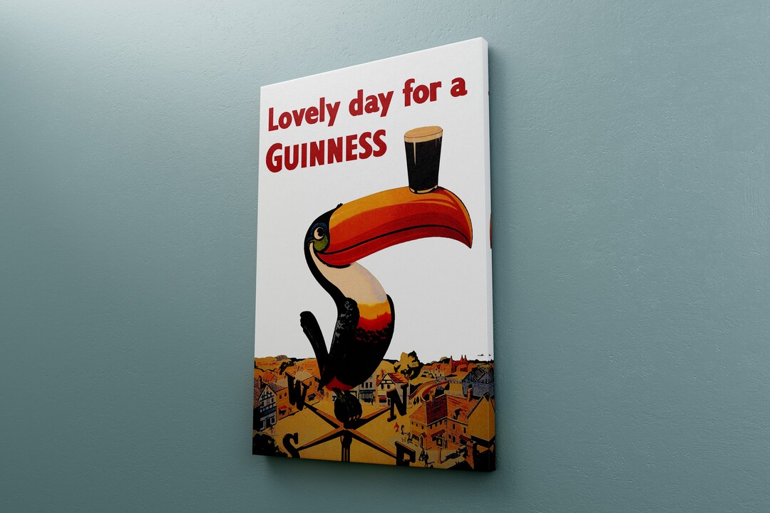 Guinness Toucan Canvas Poster, Beer Poster Art, Guinness Beer Poster ...
