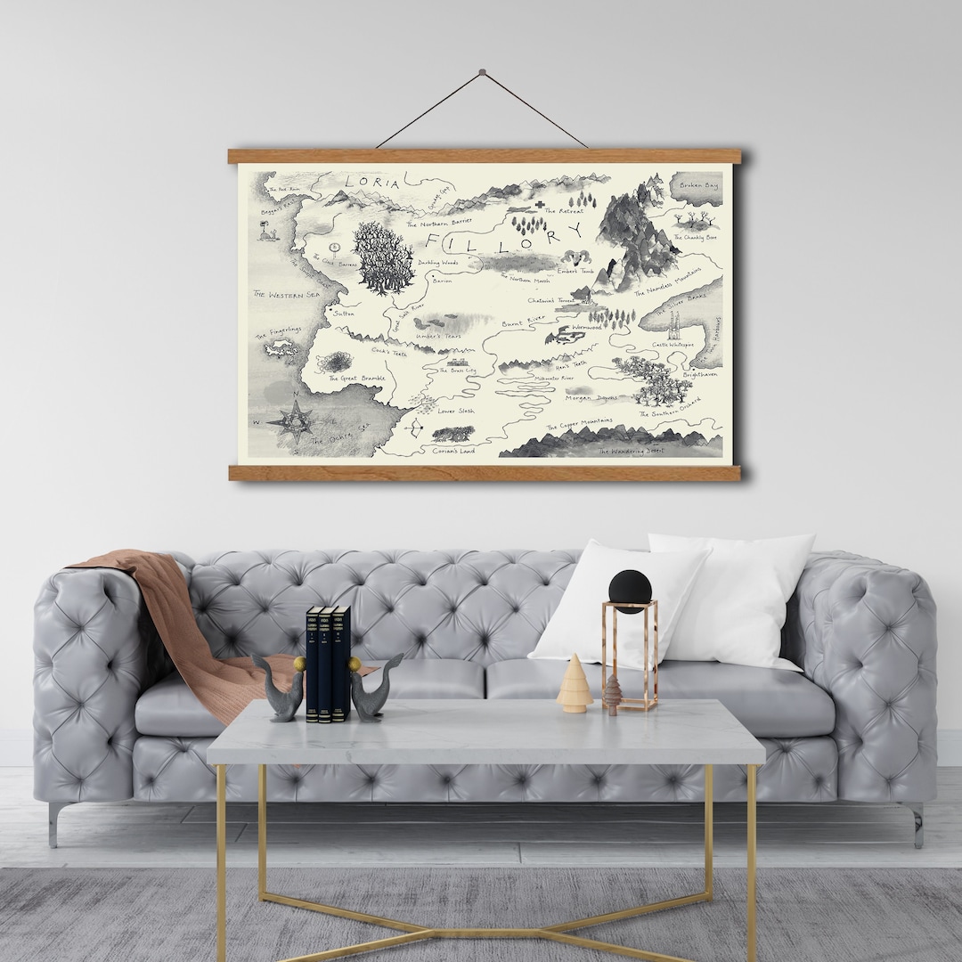 Framed the Magicians Map Poster ,map of Fillory, Quentin Coldwater Map ...