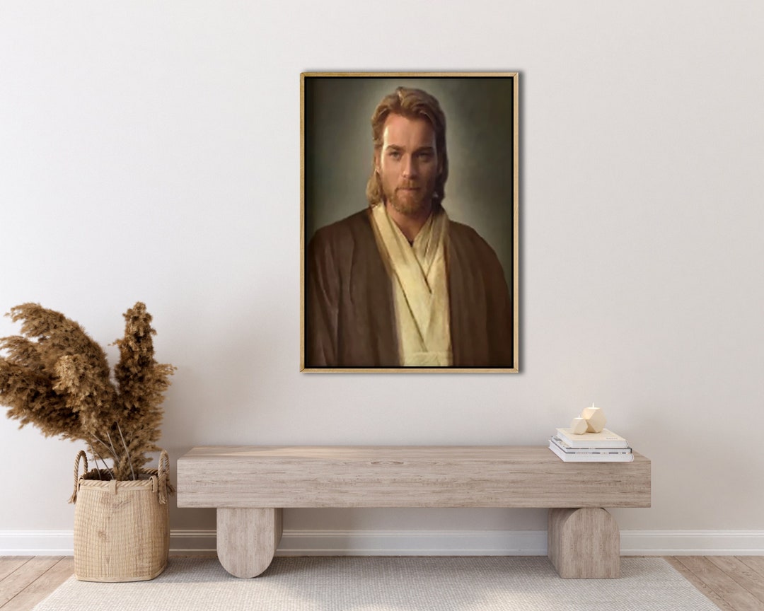 Framed Space Jesus Canvas Inspired by Hofmann's Jesus Oil Painting ...