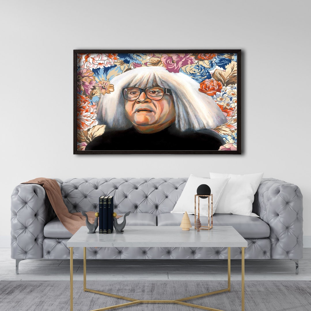 Framed Frank Poster, Danny Devito Floral Art, Art Print, It's Always ...