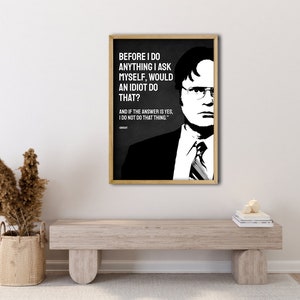Dwight Schrute Quote Canvas Poster, Dwight Schrute "idiot" Quote Print ...