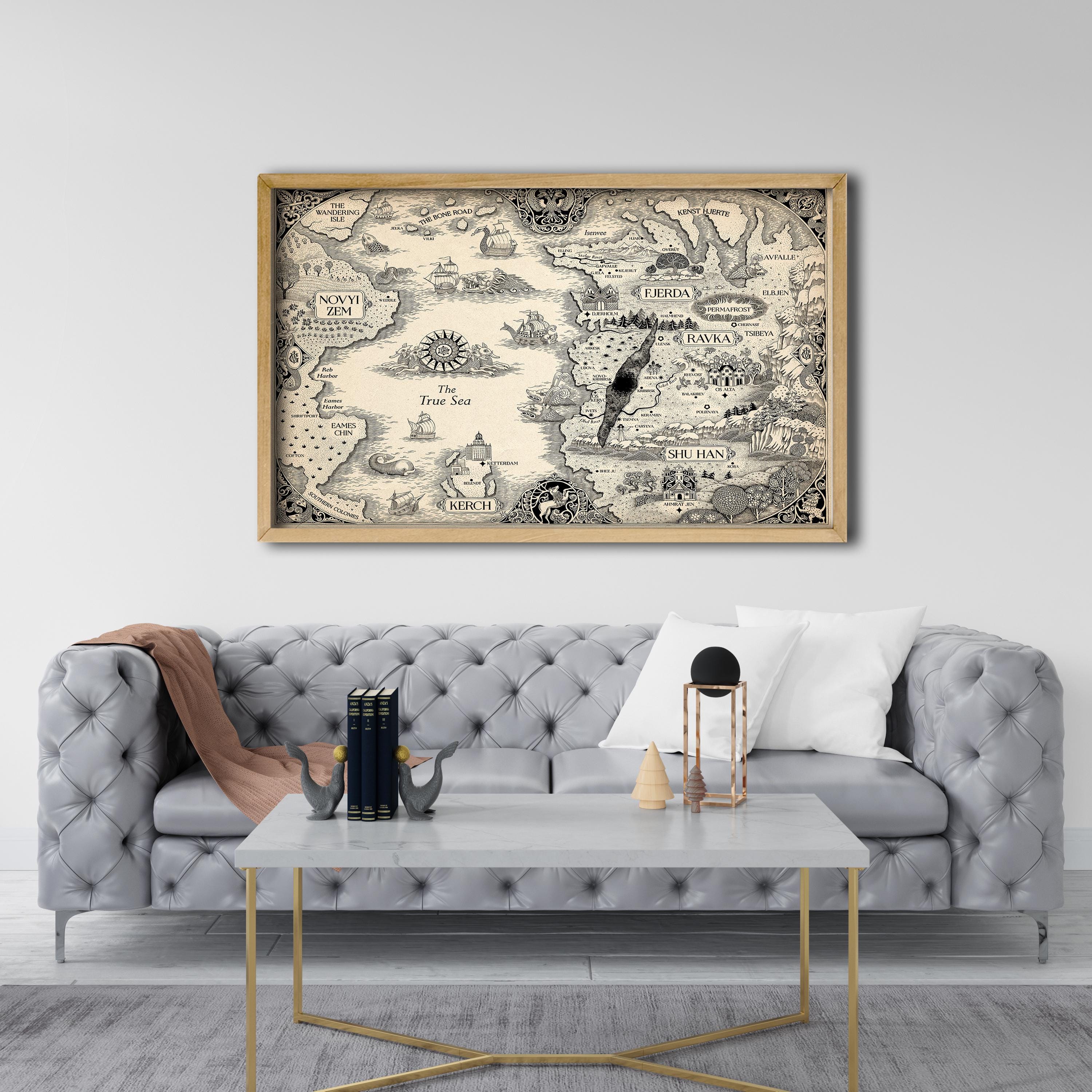 The Grishaverse Map Canvas, Grisha Trilogy Map, Shadow and Bone, Six of ...