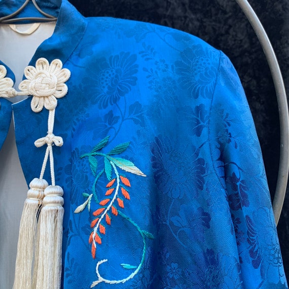 Rare Vintage 1920’s Deep Royal Blue Chinese Silk Loun… - Gem