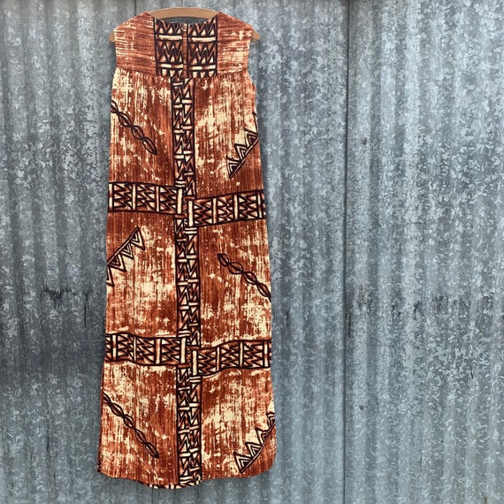 Vintage 1960’s Tapa Designs 100% Cotton Barkcloth Max… - Gem