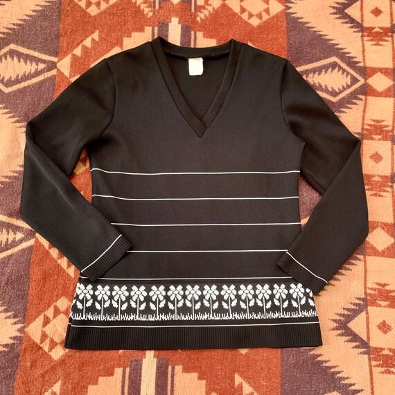 Vintage 1960’s Union Label Double Knitwear Black & Wh… - Gem